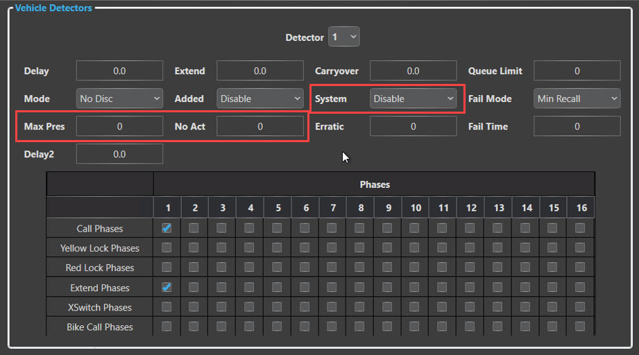 Detector Configuration | KITS Online Help